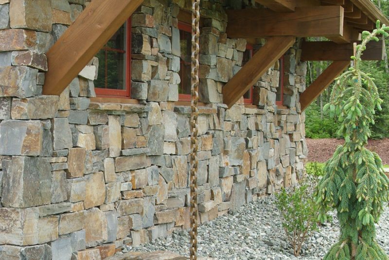 Outside Exterior Wall - Natural Crushed Rock, Interior/Exterior ...