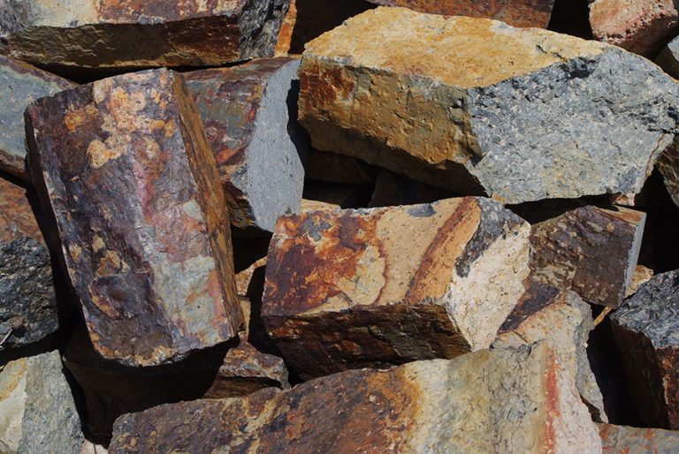 Basalt Short 5"-8" Base Cut (Each) - Natural Crushed Rock, Interior ...