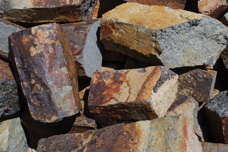 Basalt Medium 10"-16" Base Cut (Each) - Natural Crushed Rock, Interior ...