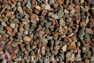 5/8" x 3/8" Red Flint River Rock - Natural Crushed Rock, Interior ...